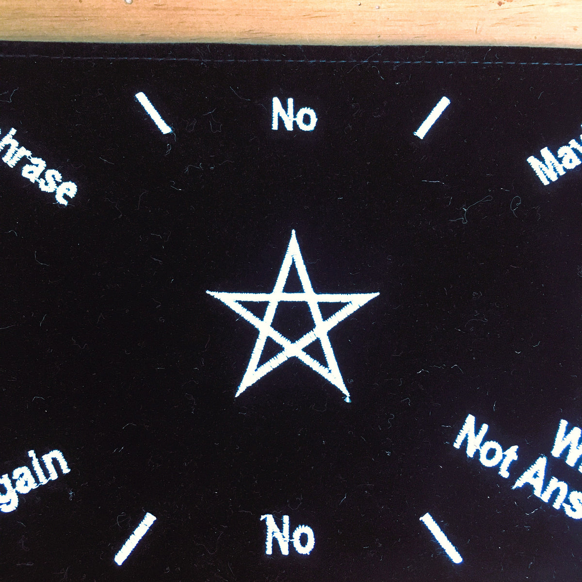 Pendulum Mat Pentagram Black White Velvet Rectangular Mats – Five ...