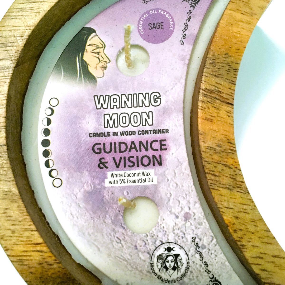Waning Moon Guidance & Vision Candle in Wood container – Five Sisters ...