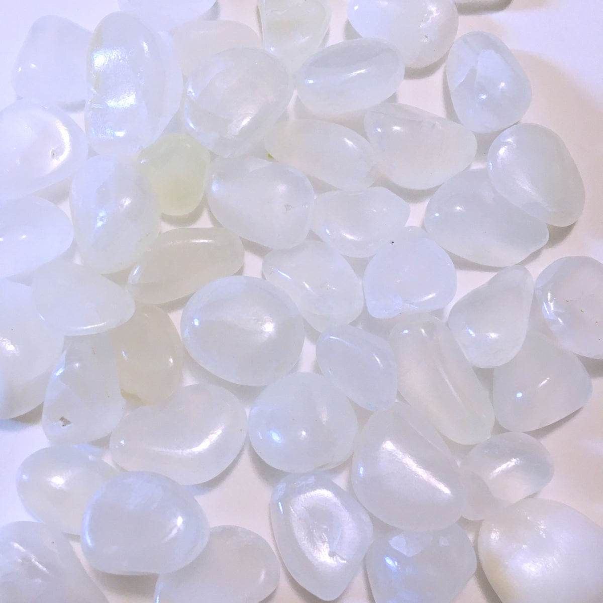 White Calcite Tumbled – Five Sisters Crystals